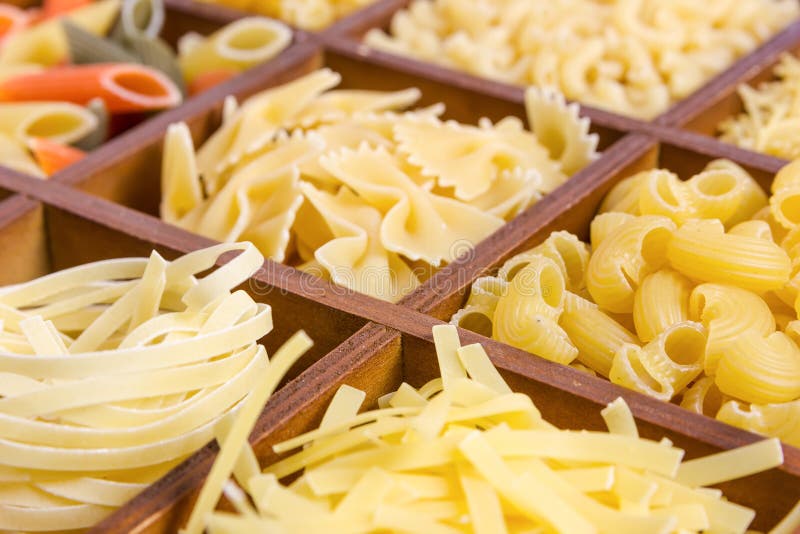 Assortment of pasta stock image. Image of different, culinary - 44282615