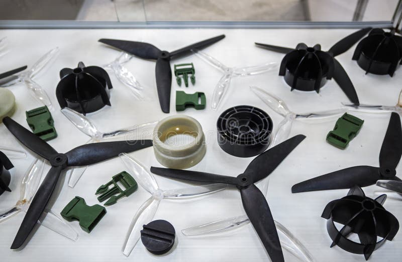 Assortment of Plastic Components, Including Drone Propellers, Buckles ...