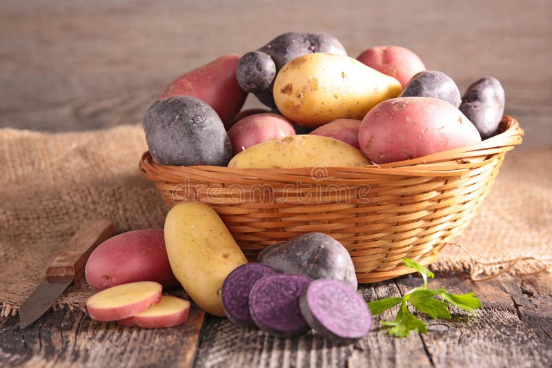 Assortment of potatoes stock image. Image of cook, ingredient - 46456333