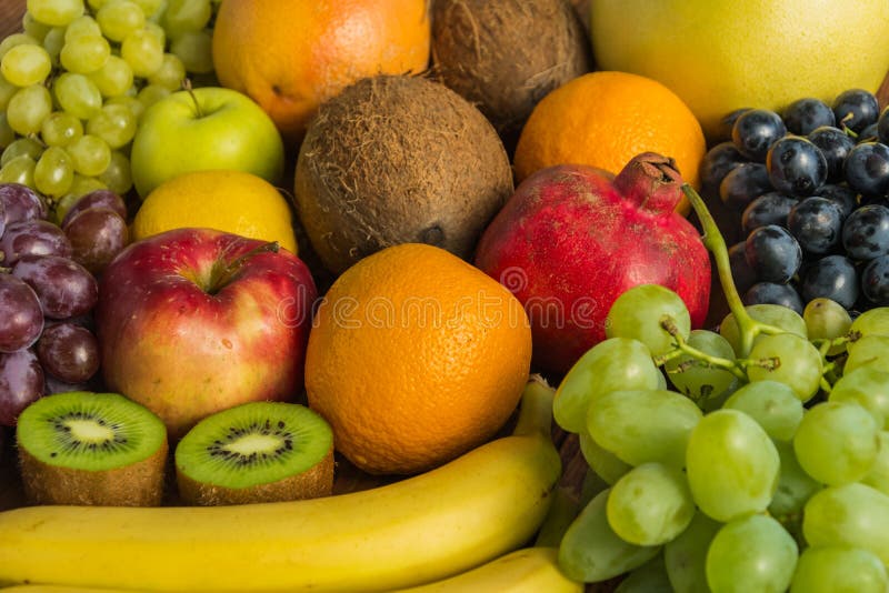 Assortment of fresh fruits stock photo. Image of banana - 110761110