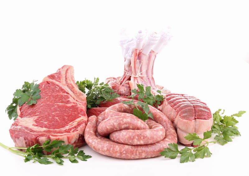 Assortment of raw meat stock image. Image of parsley - 22330455