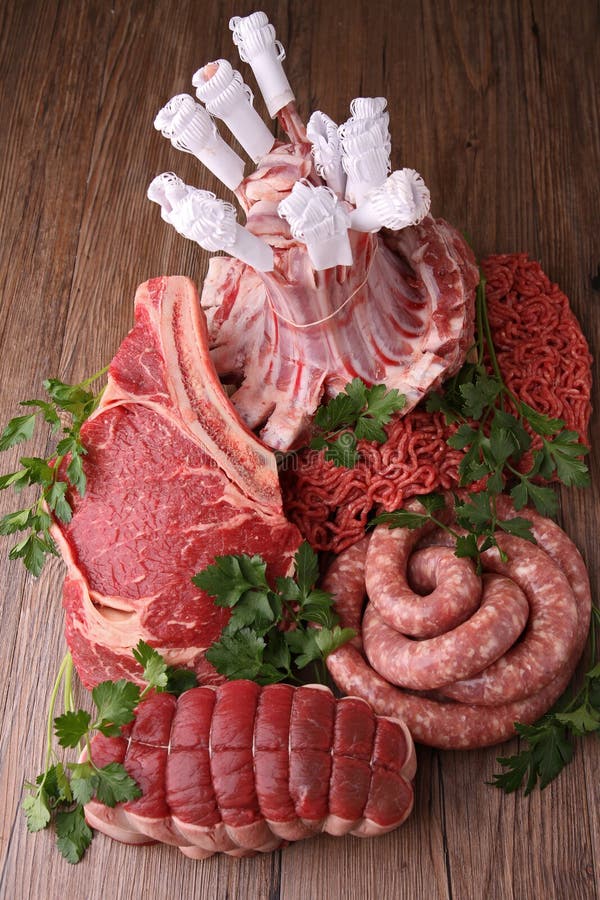 Assortment of raw meat stock image. Image of roast, meat - 23364047
