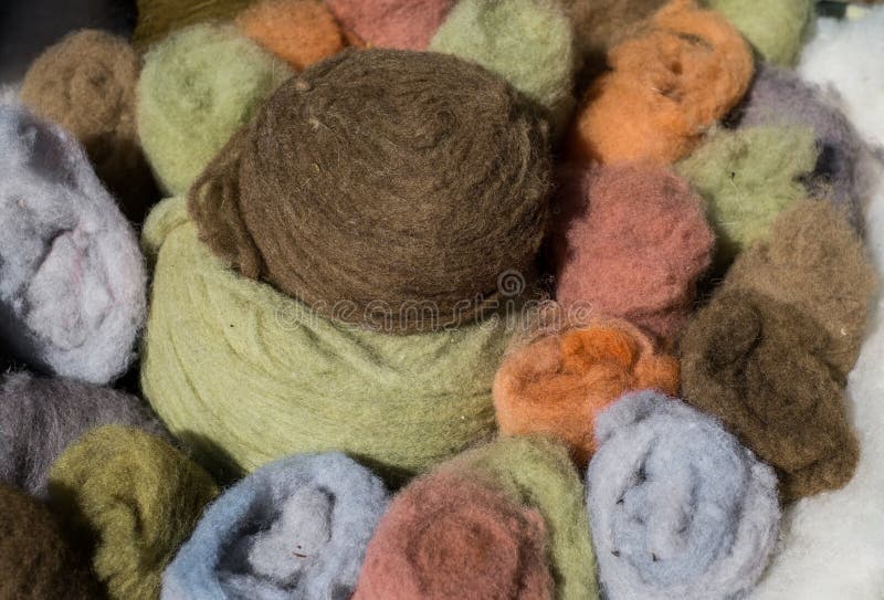 Assortment of Raw Sheep Wool Stock Image - Image of fiber, colorful ...