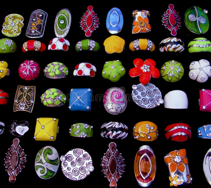 Assortment of rings stock photo. Image of feminine, ornate - 10867468
