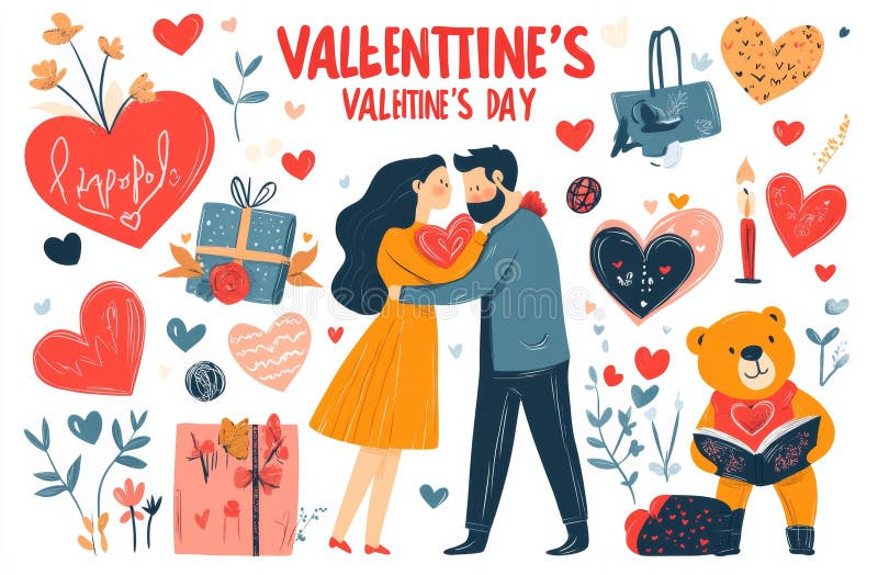 An Assortment of Romantic Items Perfect for Valentine S Day Stock Image ...