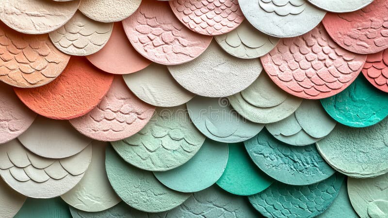 An Assortment of Round Paper Items in Pale Pastel Tones Has Been ...