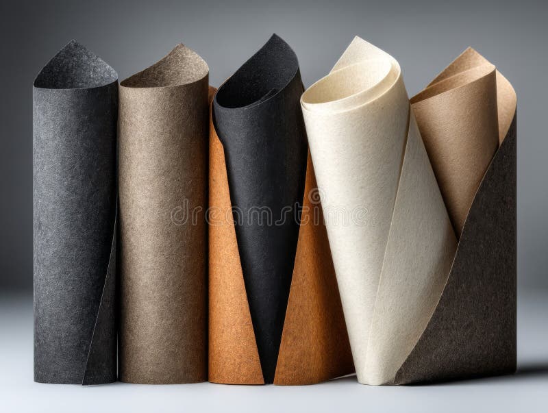 Assortment of Sandpaper Rolls in Various Colors Stock Illustration ...