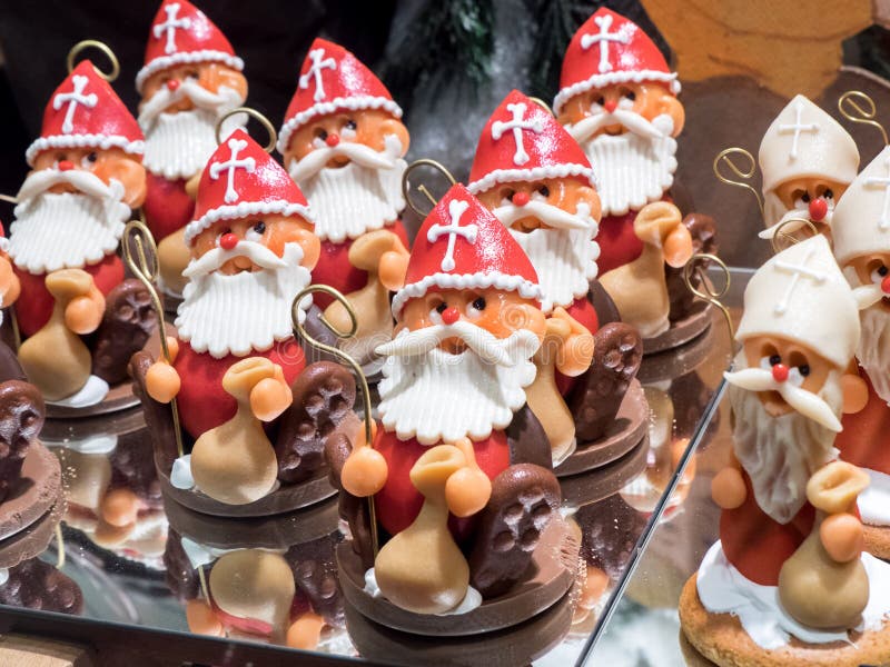 Image Of Delicious Chocolate Santa Claus Stock Image - Image of ...