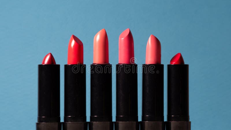 Assortment of Six Multi-colored Lipsticks or Lip Glosses. Set for ...