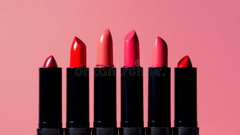 Assortment of Six Multi-colored Lipsticks or Lip Glosses. Set for ...