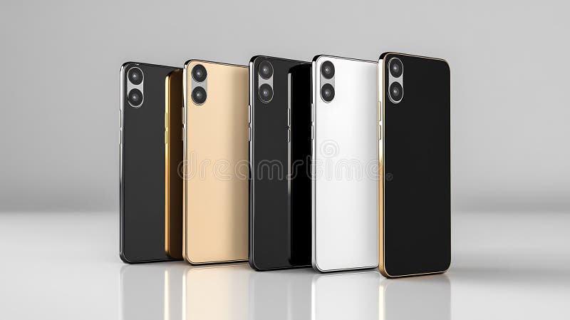 Assortment of Sleek and Stylish Smartphone Models in Various Colors ...