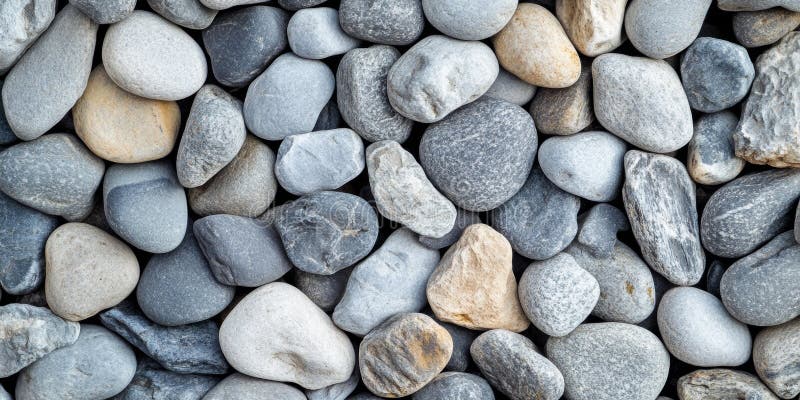 A Close-up View of Various Smooth Pebbles Showcasing an Array of Colors ...