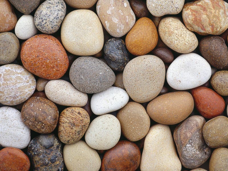 Assortment of Smooth River Rocks and Pebbles Stock Illustration ...