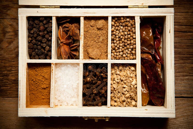 Spice set isolated stock photo. Image of cloves, cinnamon - 35160582