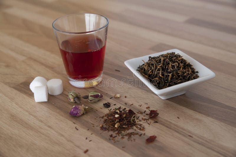 Various Leaf and Infused Teas Stock Image - Image of grass, treatment ...