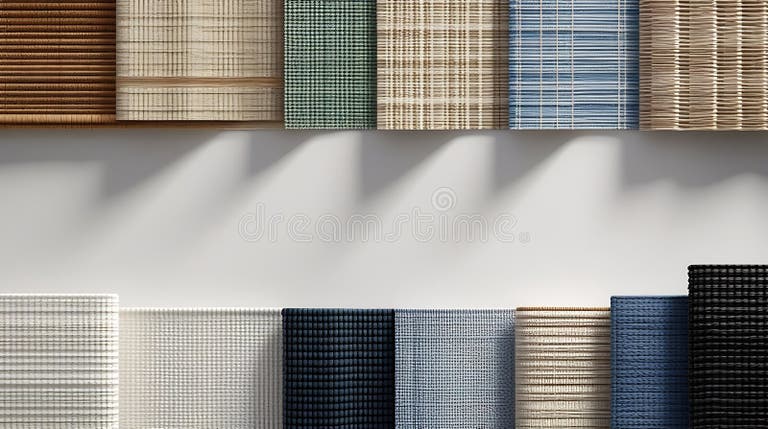 Assortment of Textured Fabric Swatches in Various Colors and Patterns ...