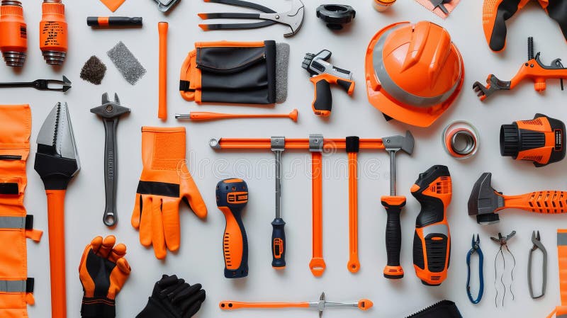 Assortment of Tools and Safety Gear on Display Stock Photo - Image of ...