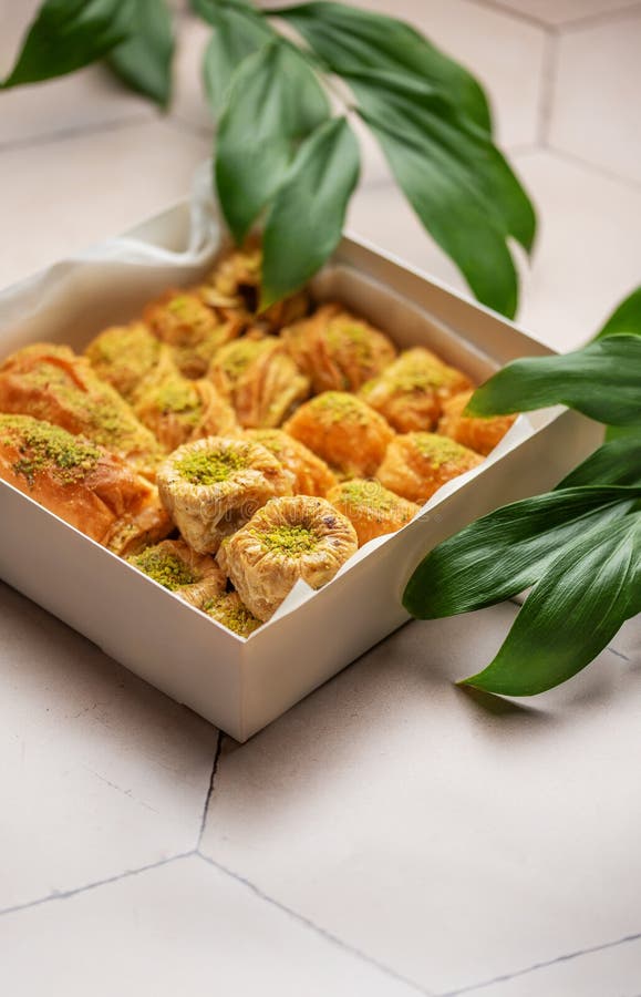 Assortment of Turkish Baklava Dessert Stock Image - Image of food, east ...