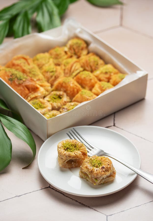 Assortment of Turkish Baklava Dessert Stock Photo - Image of arabic ...
