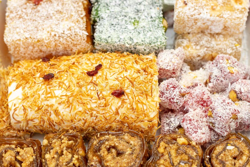 Assortment of Turkish Delight with Different Flavors. Stock Image ...