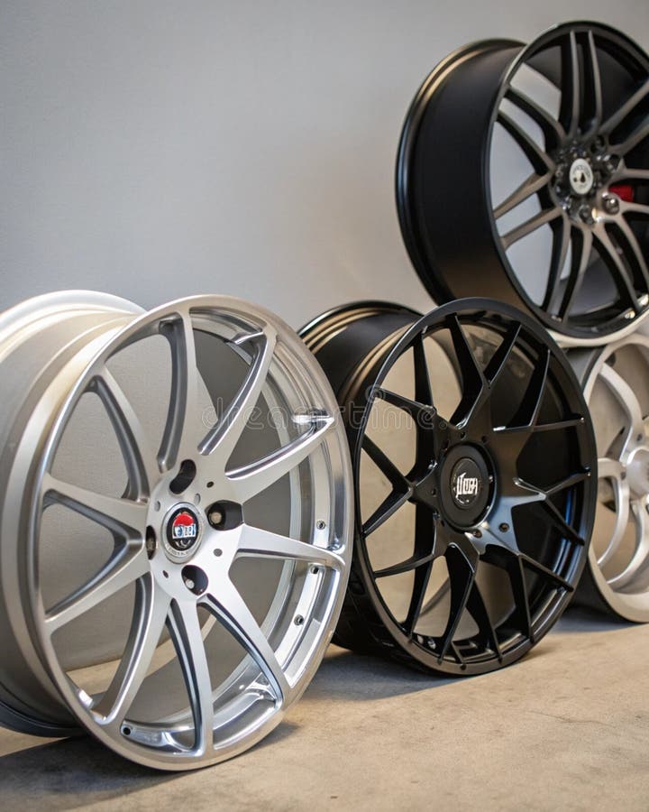 Assortment of Various Alloy Wheels Stock Image - Image of design ...