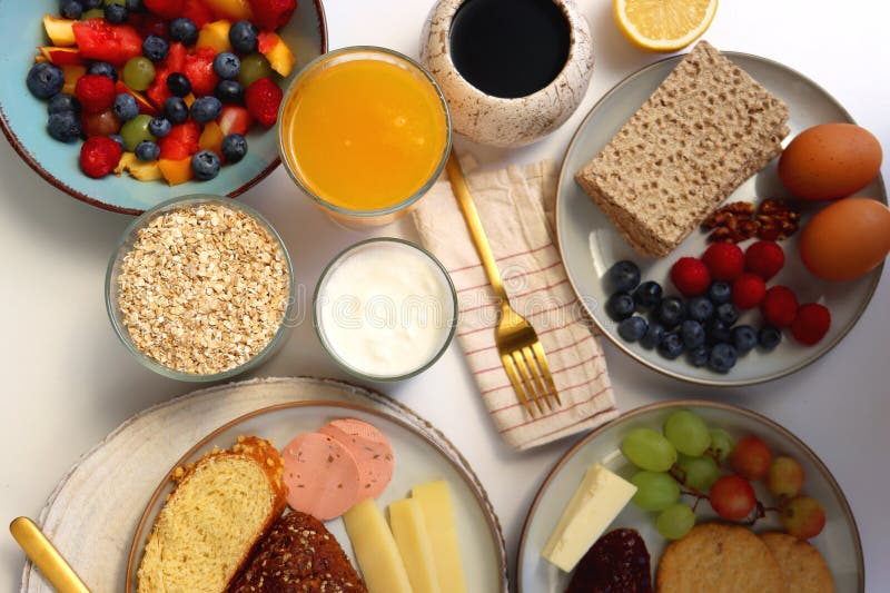 Various Breakfast Food stock photo. Image of ingredient - 343075146