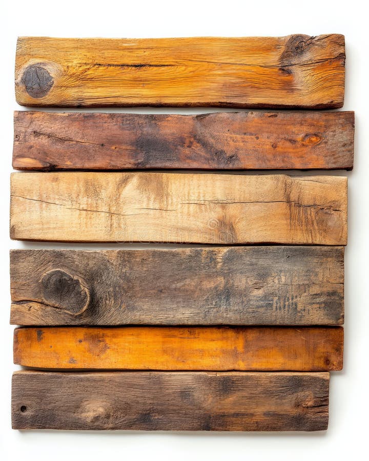 Assortment of Various Rectangular Wooden Planks in Different Colors and ...