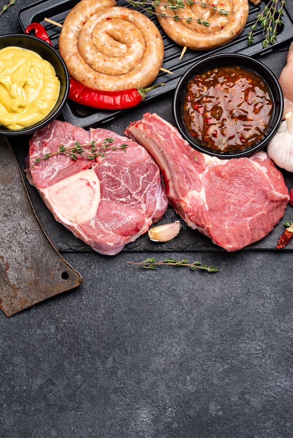 Assortment of Various Types of Meat Stock Image - Image of kitchen ...