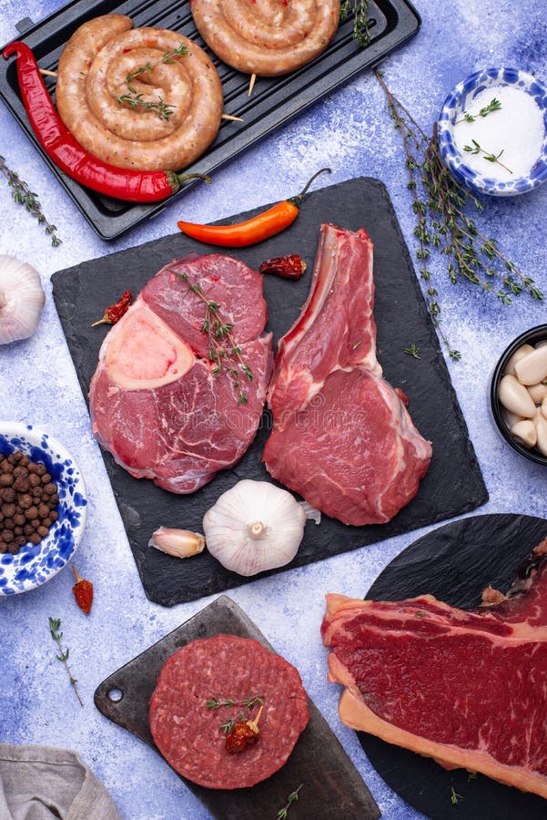 Assortment of Various Types of Meat Stock Photo - Image of cooking ...
