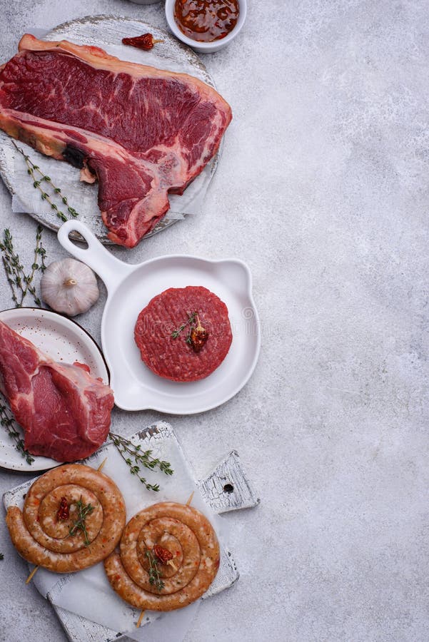 Assortment of Various Types of Meat Stock Photo - Image of barbecue ...