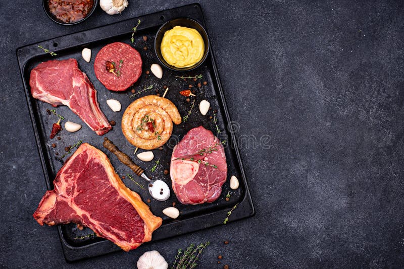 Assortment of Various Types of Meat Stock Image - Image of butcher ...