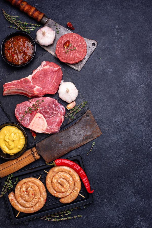 Assortment of Various Types of Meat Stock Image - Image of meat ...