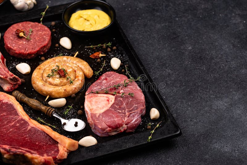 Assortment of Various Types of Meat Stock Photo - Image of meal, fillet ...