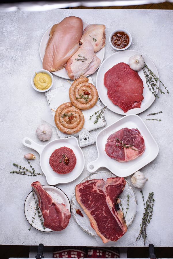 Assortment of Various Types of Meat Stock Photo - Image of protein ...