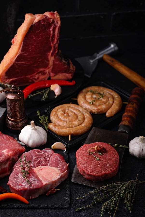 Assortment of Various Types of Meat Stock Photo - Image of meat ...