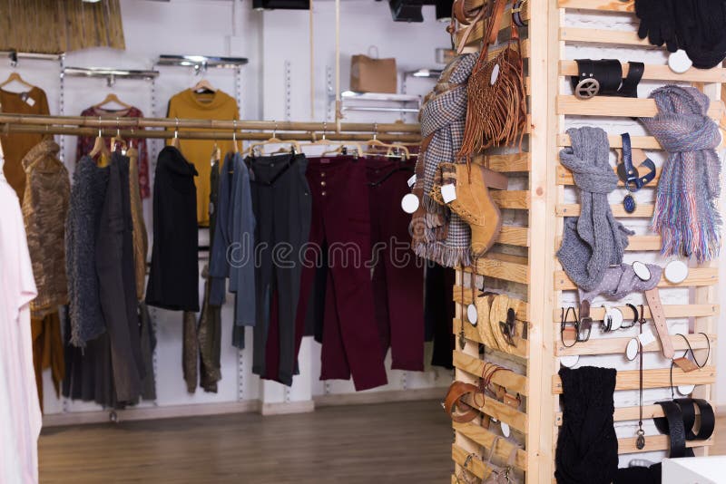 Assortment of Warm Clothing at Store Stock Image - Image of blouse ...