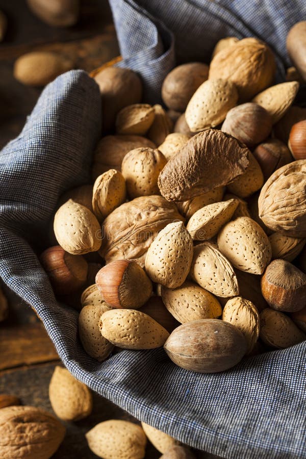 Assortment of Whole Raw Mixed Nuts Stock Image - Image of nutrition ...