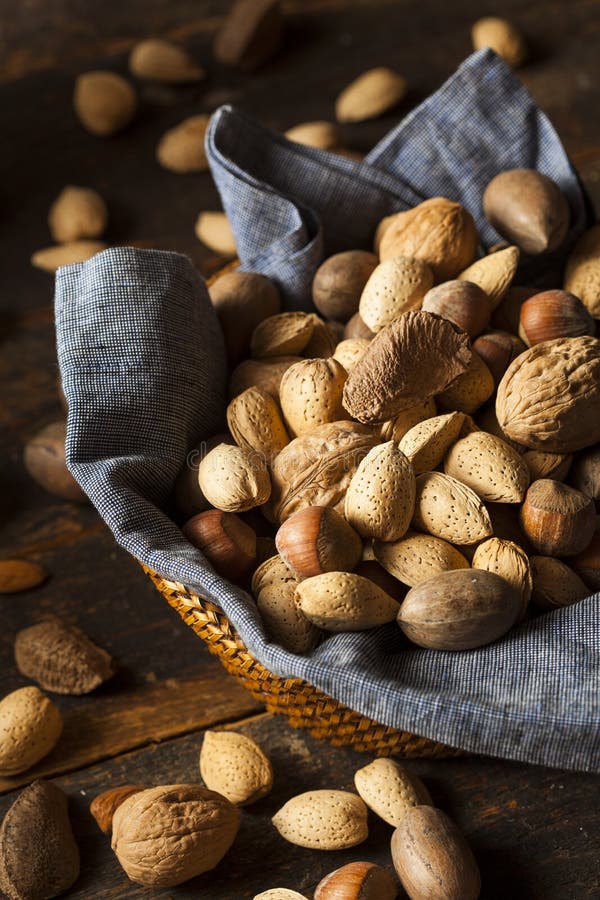 Assortment of Whole Raw Mixed Nuts Stock Photo - Image of nature ...