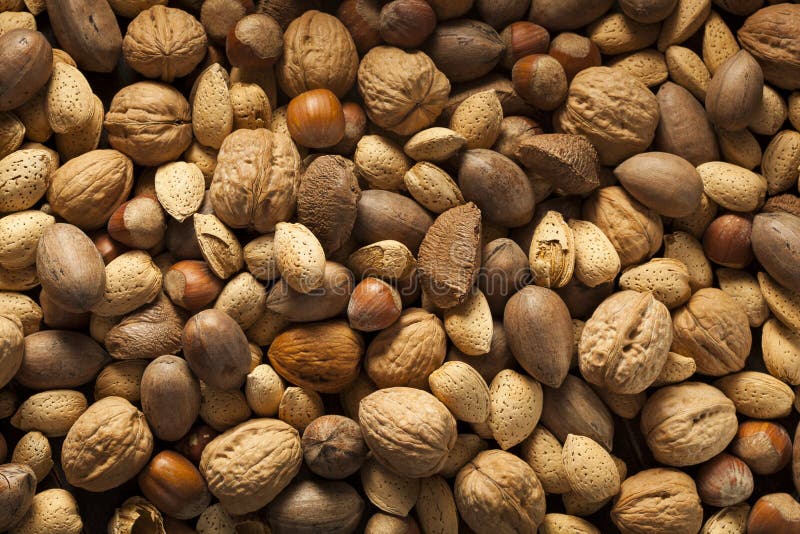 Assortment of Whole Raw Mixed Nuts Stock Image - Image of nutrition ...