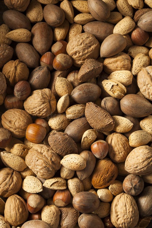 Assortment of Whole Raw Mixed Nuts Stock Image - Image of mixed ...