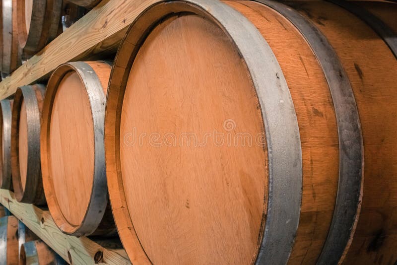 Assortment of Wine Casks. stock image. Image of brown - 155875059