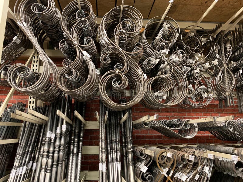 Assortment of Wrought Iron. Stock Image - Image of decoration, store ...