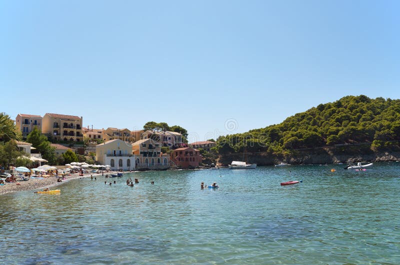 Assos beach stock image. Image of marine, asos, sailor - 48238027