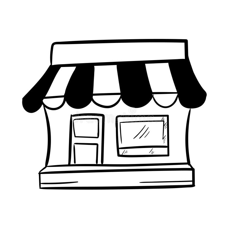 Store Doodle Shop Doodle Icon Vector Stock Illustration - Illustration ...