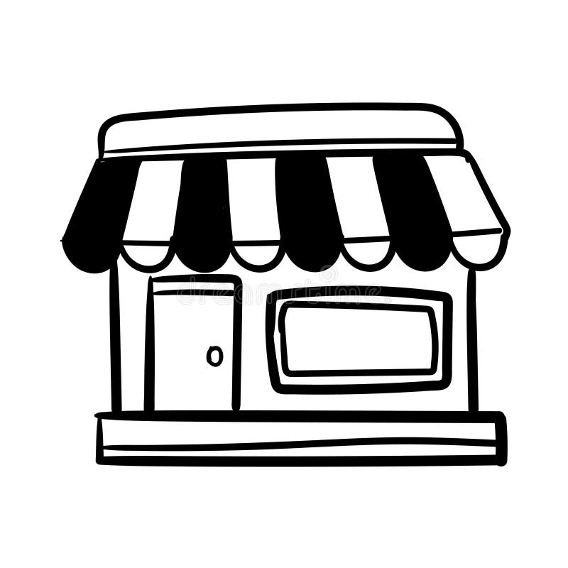 Store Doodle Shop Doodle Icon Vector Stock Illustration - Illustration ...