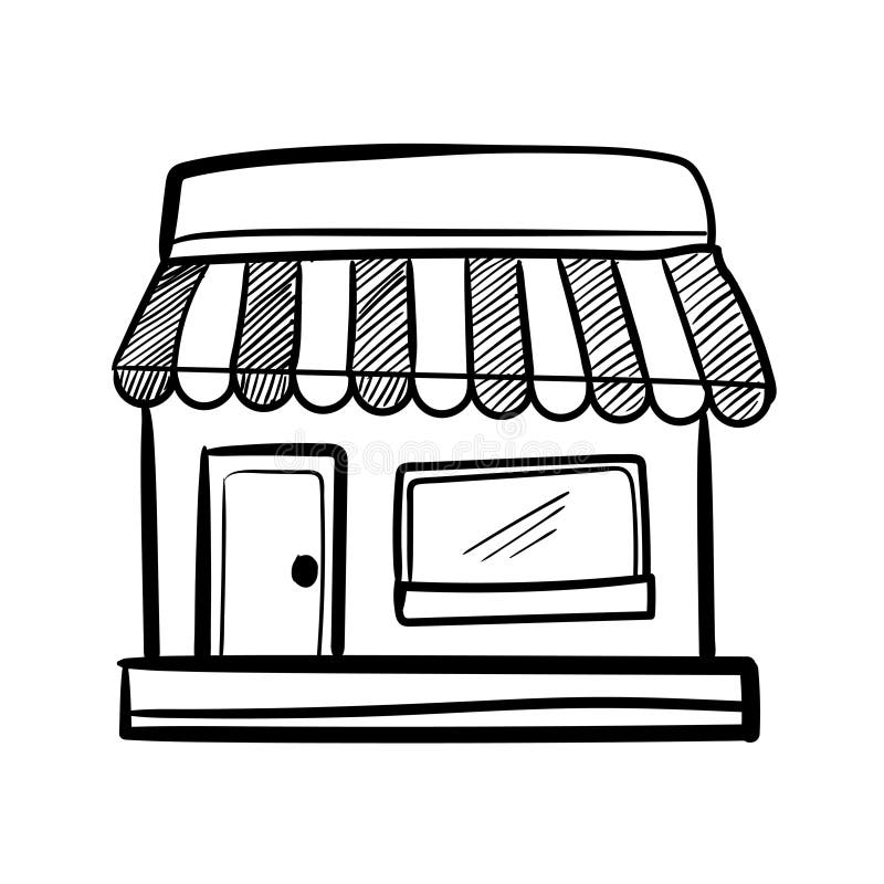 Store Doodle Shop Doodle Icon Vector Stock Illustration - Illustration ...