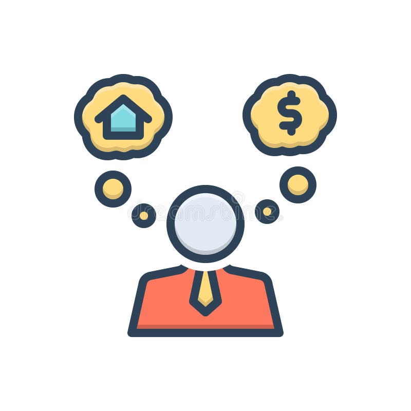 Color Illustration Icon for Assume, Suppose and Consider Stock ...