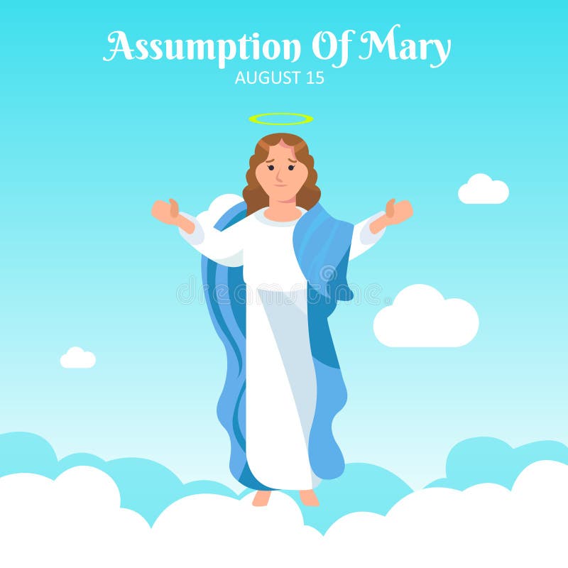 Assumption Of Mary Vector Illustration Of Mary For The Assumption Of