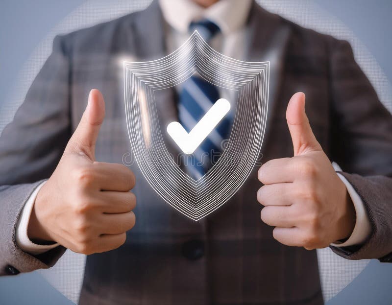 Assurance and Confidence, Featuring Elements Like a Checkmark, Shield ...