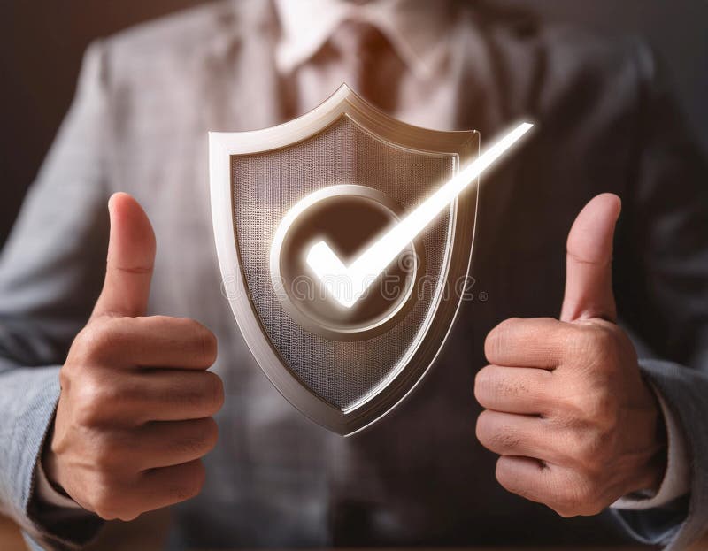 Assurance and Confidence, Featuring Elements Like a Checkmark, Shield ...